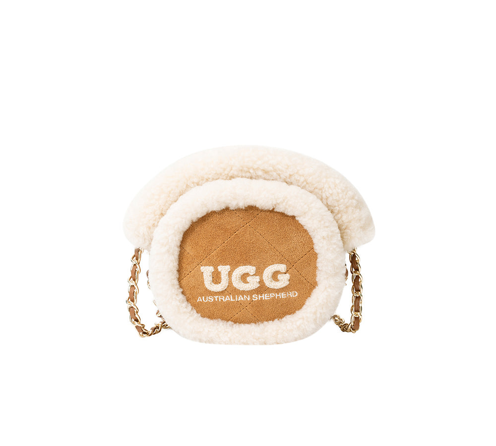 AUSTRALIAN SHEPHERD® Women Fluffy Wool Over Shoulder Ovelle Bag ...
