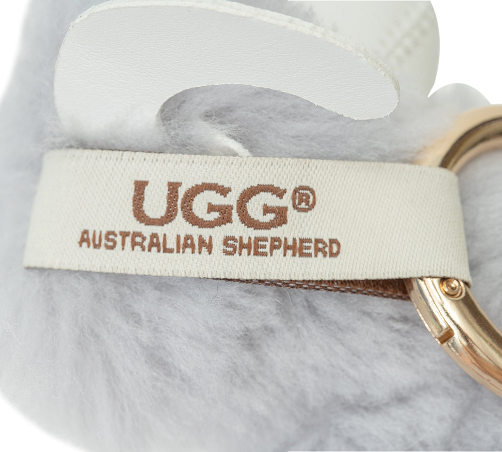 AUSTRALIAN SHEPHERD® Fluffy Wool Sheep Puffle Keyring – Australian ...