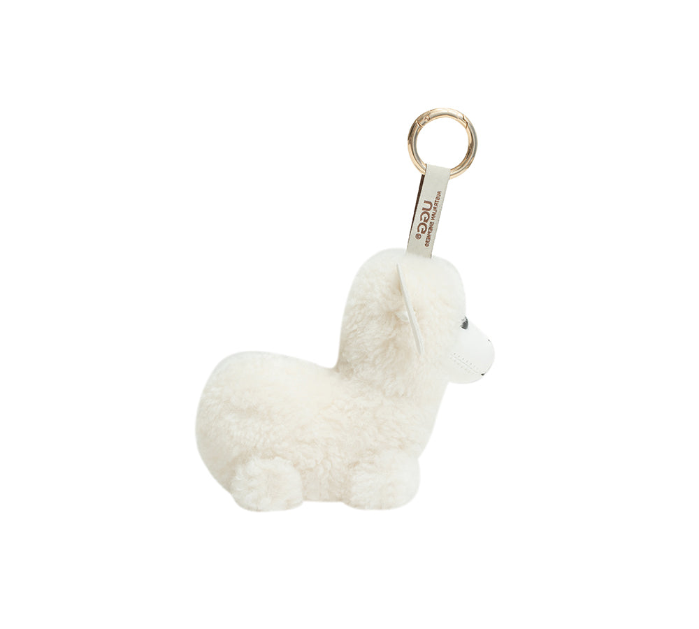 AUSTRALIAN SHEPHERD® Fluffy Wool Sheep Puffle Keyring – Australian ...