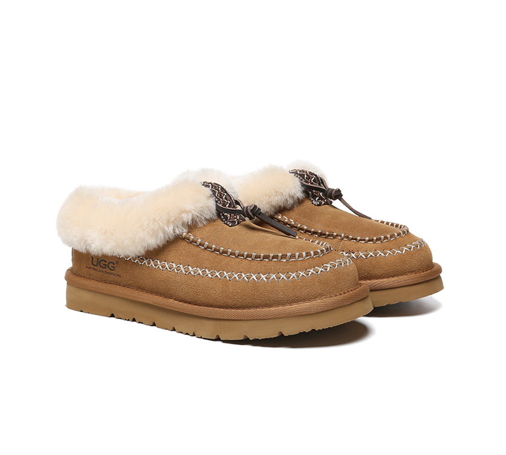 UGG Slippers Sheepskin Wool Ankle Draco Moccasins – Australian Shepherd ...
