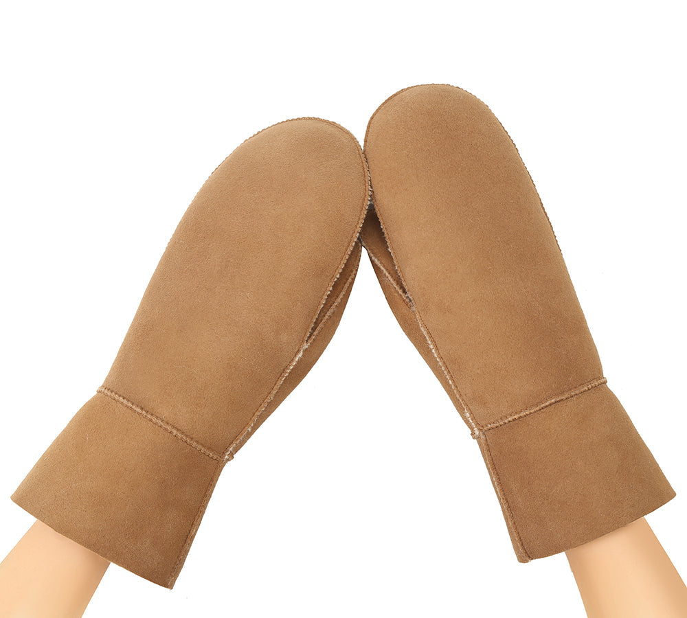 Fluffy Sheepskin Wool Mittens – Australian Shepherd UGG Store