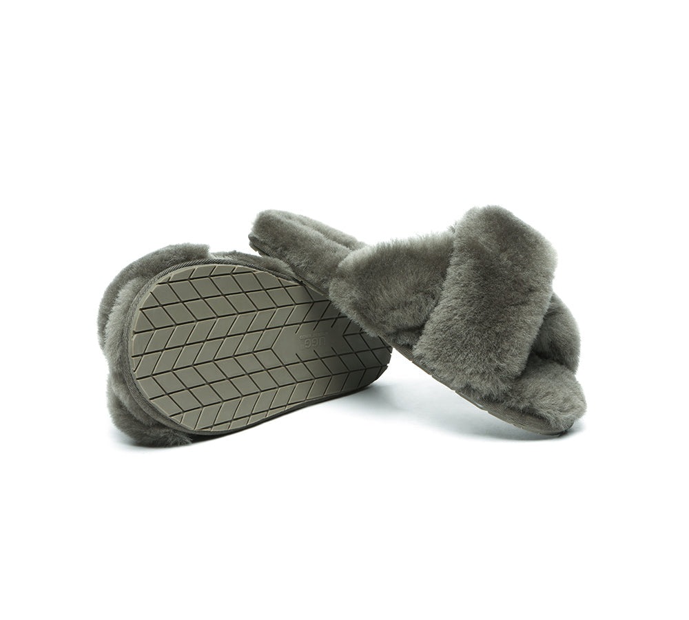 Fluffy Crossover Slides Linty Limited Edition – Australian Shepherd UGG ...